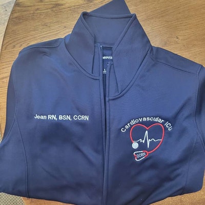 Nephrology Nurse Jacket Dialysis Nurse Jacket Hemodialysis RN Zip ...