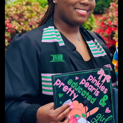 Pinkie Pearl and Educated Pretty Girls Grad Cap Topper, AKA Graduation ...