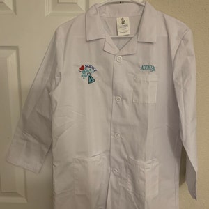Embroidered Personalized Kids Lab Coat for Little Doctors and - Etsy