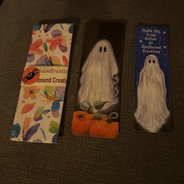 Ghost Pocket Hug, Handpainted Wooden Ghost With Red Heart, Spooky ...