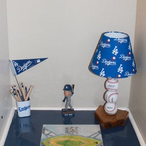 Los Angeles Dodgers Lamp Shade, Baseball. Shades Are 9.5 X 5 X 7 Tall ...