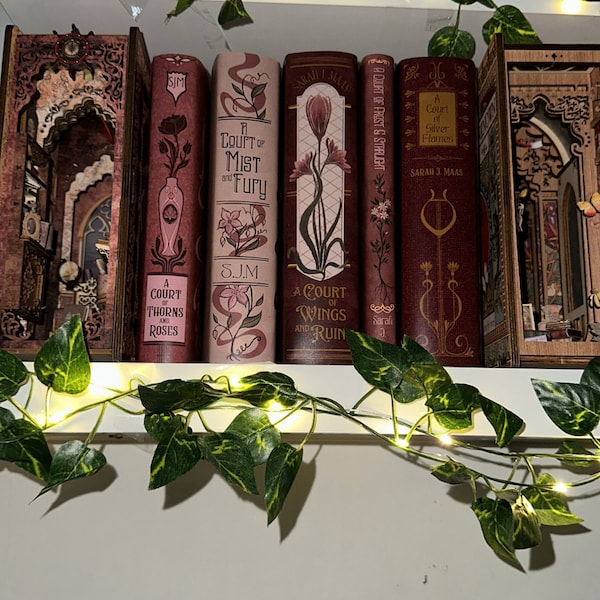 Paperback ACOTAR Pink Vintage Dust Jackets Set, Monochromatic, Digital ...