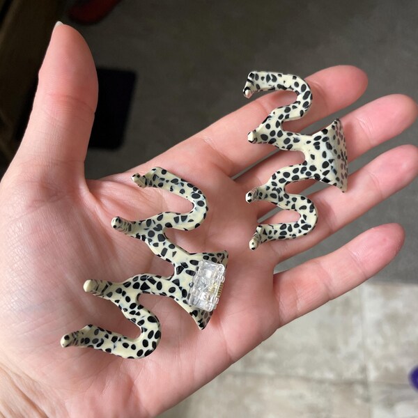 Novel Conch Hair Claws, Khaki Pink Spotted Conch Hair Clamps, Elegant ...