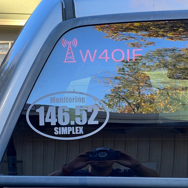 Monitoring 146.52 Simplex Amateur Radio Removable Vinyl Decal - Ham ...