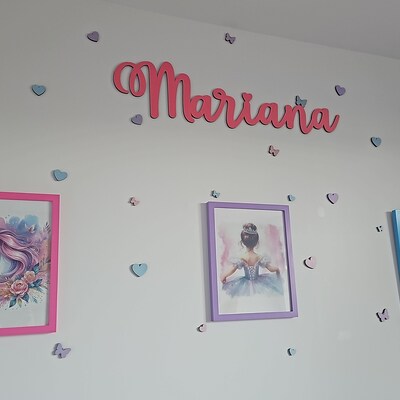 Cute Wooden Sign With Custom Name Personalized Letters With Star, Baby ...