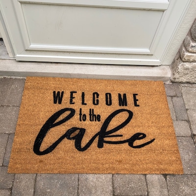 Welcome to the Lake Doormat, Waves Oars Summer Lake House Door Mat ...