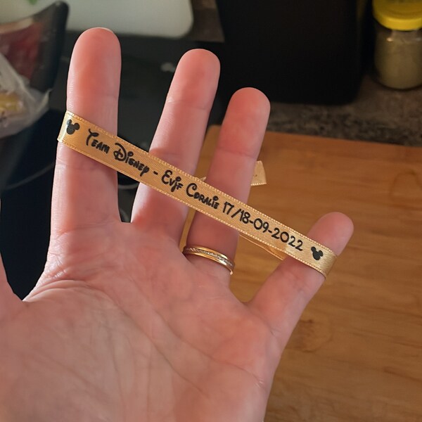Bracelet ruban personnalisé avec écrou de FERMETURE pour EVJF, annonce ...