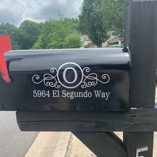 Mailbox Decal With Personalized Monogram and Address Numbers - Etsy