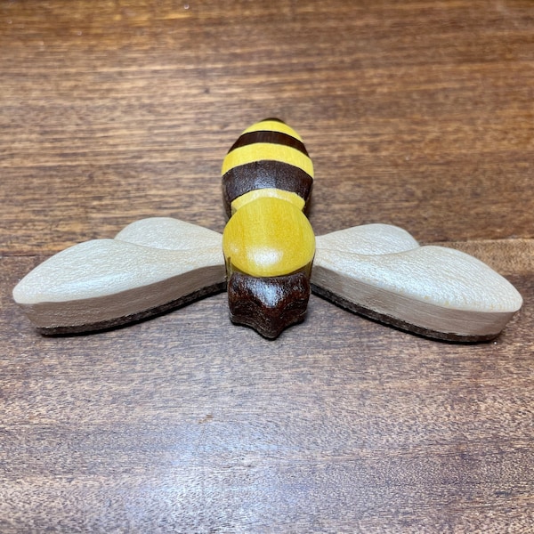 Honey Bee Wooden Magnet / Ornament, Intarsia Wood Art, Spring Decor ...