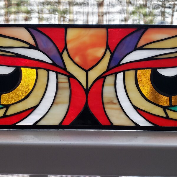 Owl Eyes Stained Glass Pattern - Etsy