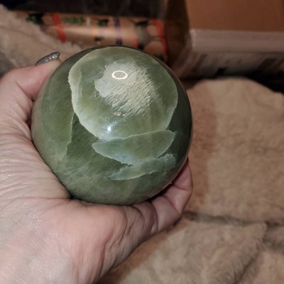 Green Moonstone Flashy Crystal Ball Sphere 508 Grams 72mm 1lbs 2oz - Etsy