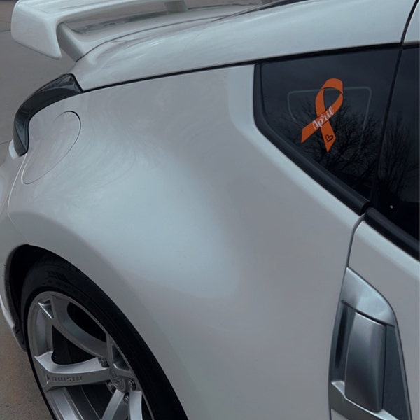 Personalized Orange Awareness Car Decal | Custom Name Multiple ...