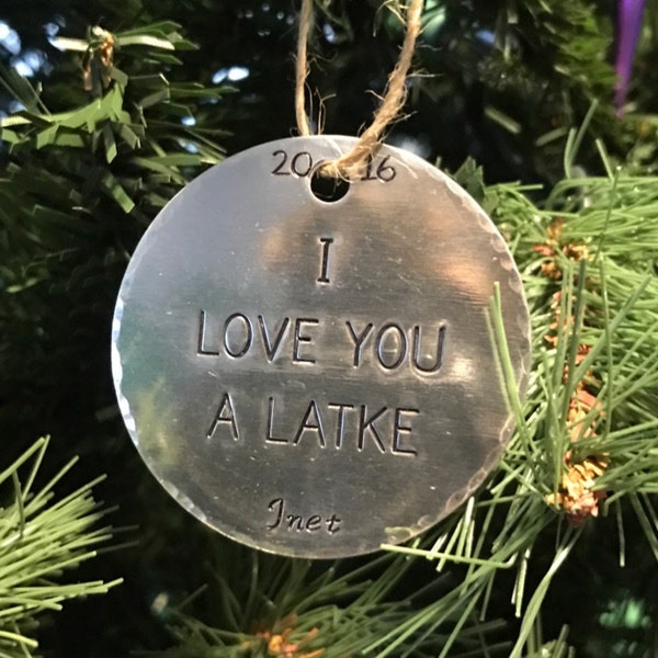 I Love You a Latke/hanukkah Decorations/jewish Christmas Ornament ...