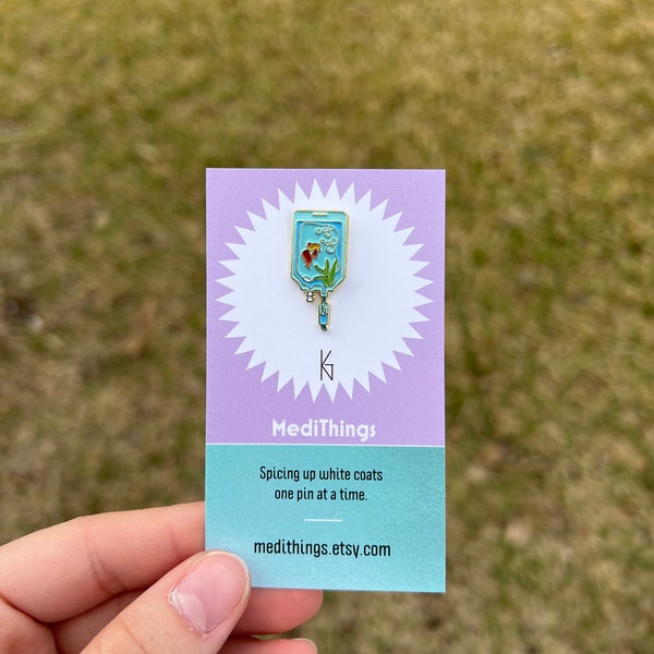 IV Aquarium Pin - Nursing/ Medical/ Physician Assistant/ Fish Pin ...