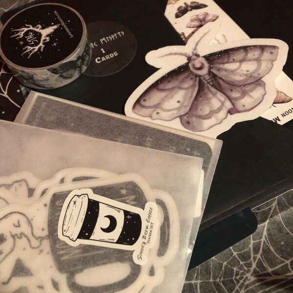 Spooky Brew Coffee Ghost Gothic STICKER Pack - Etsy