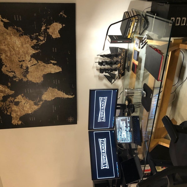 Canvas Decor Exclusive Large World Map Traveling World Map Abstract ...