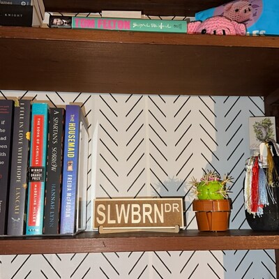 Library Street Sign Bookshelf Sign Personalized Laser Engraved Bookish ...