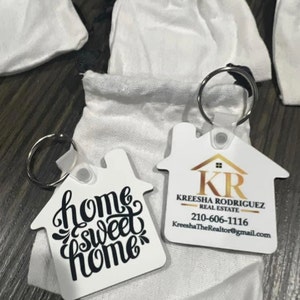 Realtor Sold Sign Keychain, Closing Gift for Clients, House Key Keyring ...