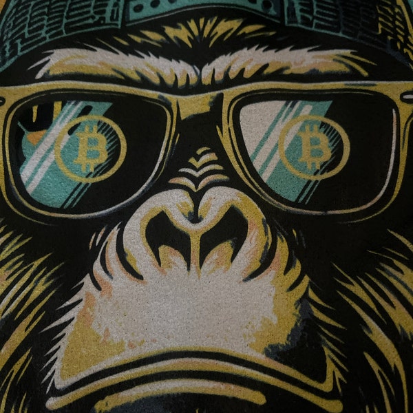 Yoga Mat, Bitcoin Logo With Ornamental Flowers, Botanicals Design ...