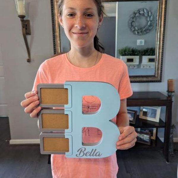 3D Letter, Personalized Photo Frame, Freestanding Letter, Nursery Wall ...