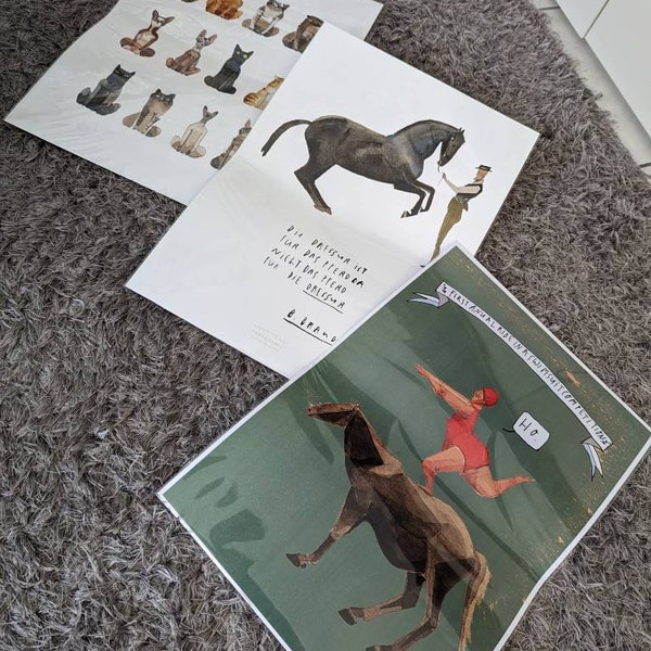 Artprint Din A5 Mini Poster Print Picture Art of Riding Equestrian Art ...