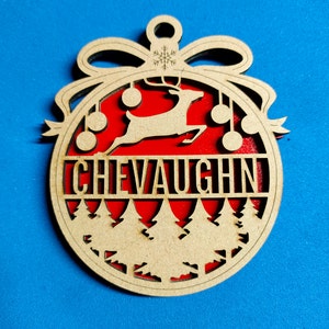 Christmas Ornament With Editable Files. Personalizable Three Designs ...