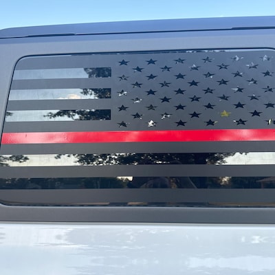 Fits 2021-2024 Ford Bronco Side Window Flag With in God We Trust Decals ...