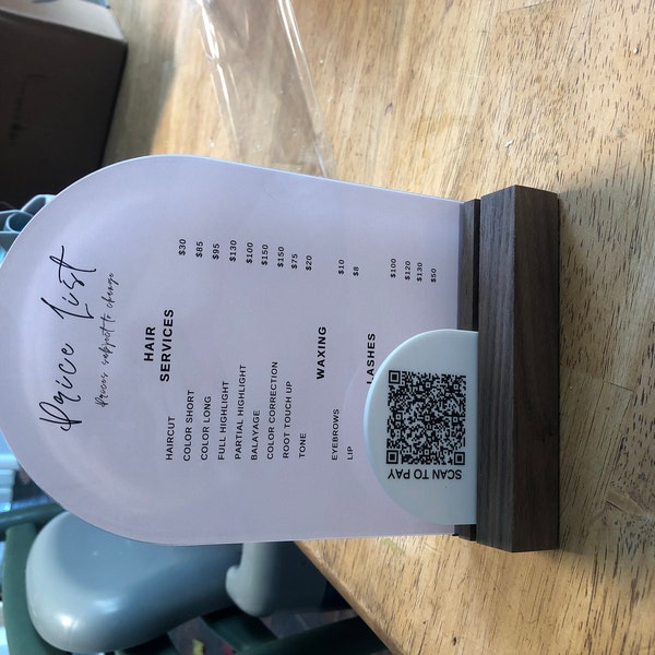 Custom Acrylic Price List - Small Business Price List - Personalized ...