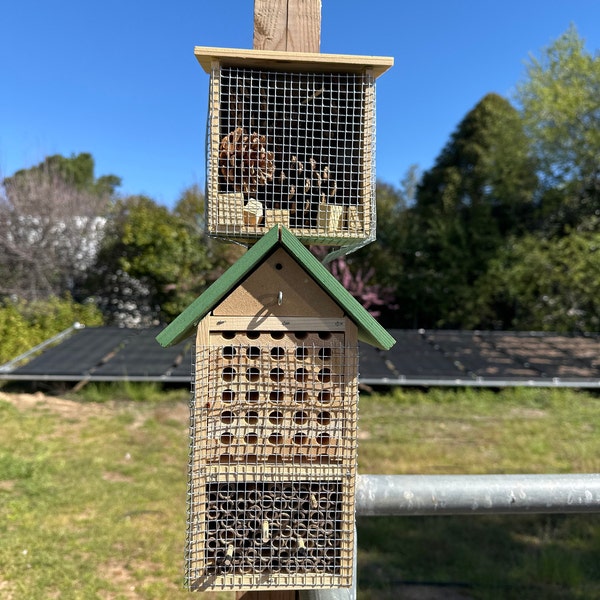 Grand Pollinator Hotel: Multi-room Insect Habitat for Mason Bees - Etsy