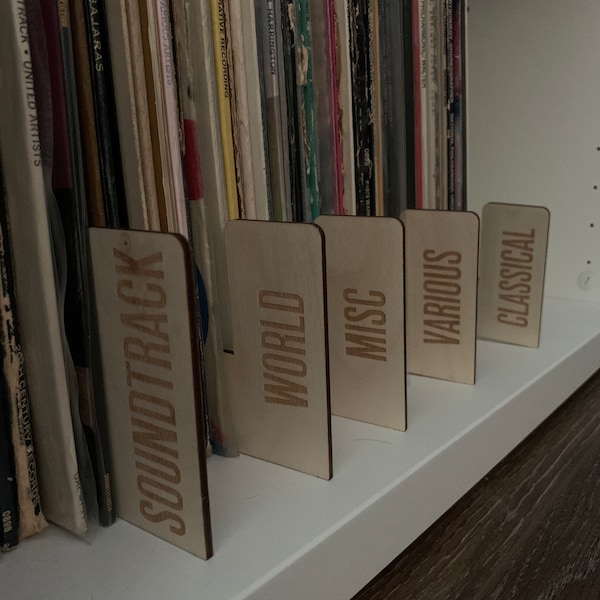Eco Friendly Vinyl Record Dividers | Custom Genre & Band Name Record ...