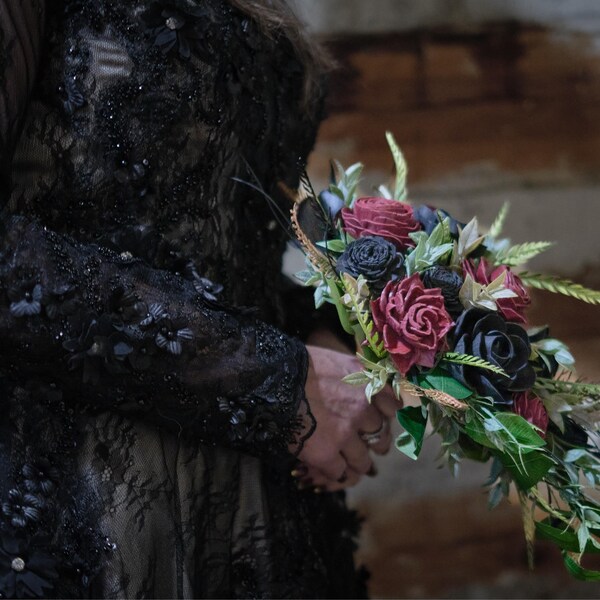 Slate Blue, Dusty Blue, Steel Blue Wedding Cake Flowers, Wooden Cake ...