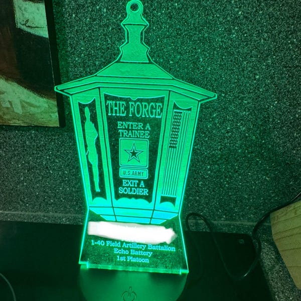 ARMY Forge Candle Style LED Acrylic Personalized Light - Etsy