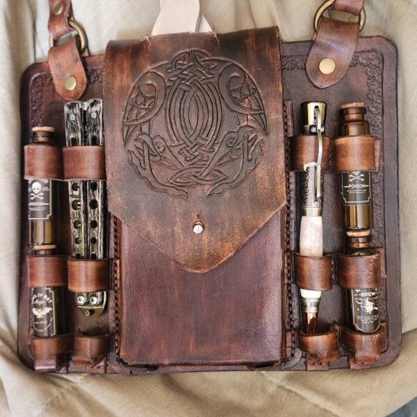 Leather Armor Set, Leather Spaulders W/demi Cuirass, Leather Pauldrons ...