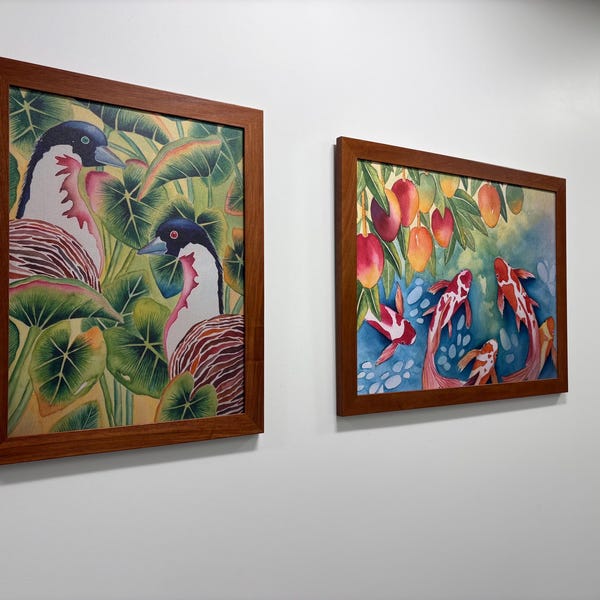 Koi Swimming Under the Mango Tree - Etsy