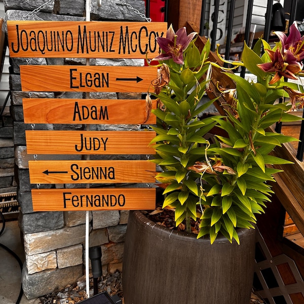 Family Established Sign - Raised & Carved Lettering on Sapele Mahogany ...