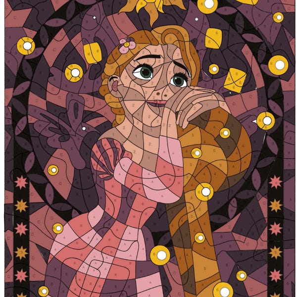 DIGITAL - Disney Colour by Number - Love Stories | Read Item Details - Etsy