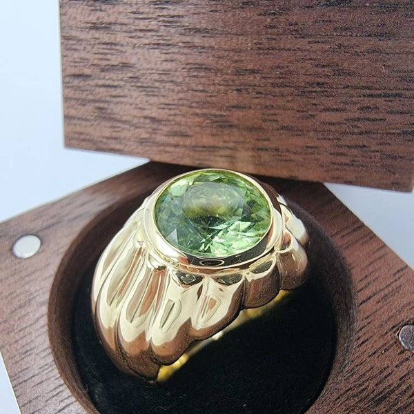 Handmade Walnut Wood Engagement Ring Case for Proposals. Round Rustic ...