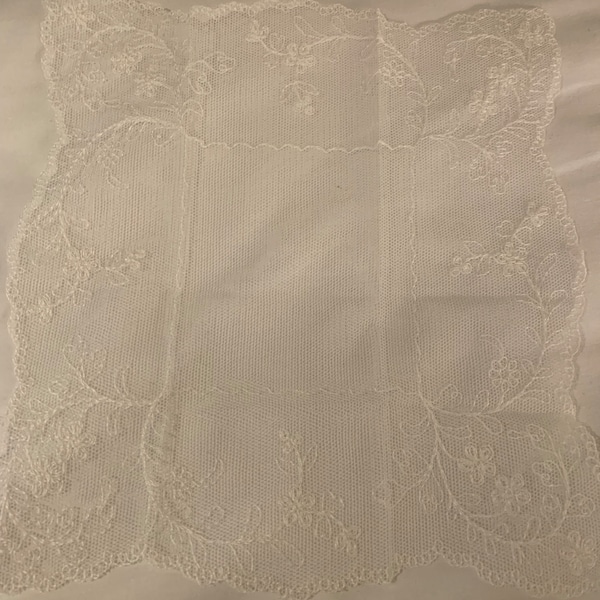 Nottingham Lace Handkerchief - Etsy