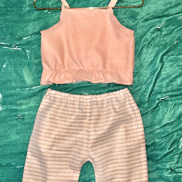 Sewing Pattern for Girls Strap Top With Ruffles. Simple but Fancy Top ...
