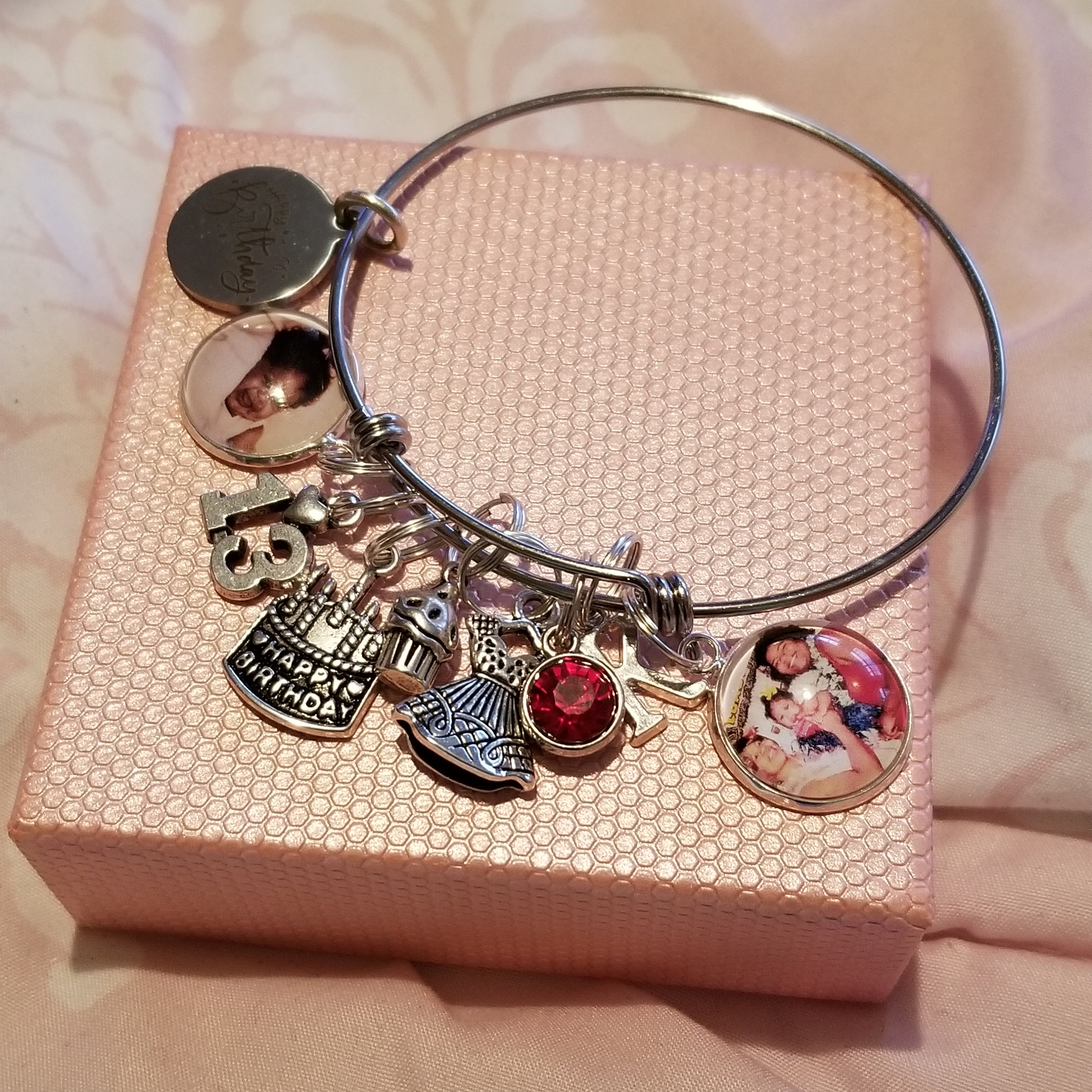 Personalized 13th Birthday Girl Charm Bracelet Gift For 13 Year Old personalized-13th-birthday-girl-charm-bracelet-gift-for-13-year-old