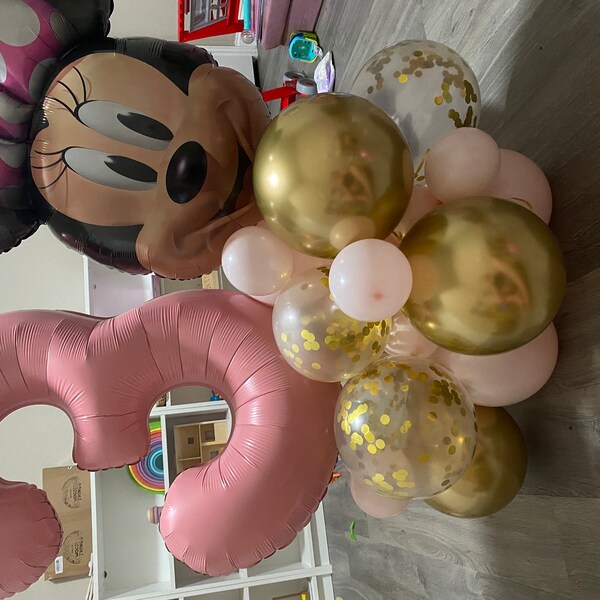 DIY Large Minnie Mouse Balloon Sculpture, Minnie Balloon Stack, Minnie ...