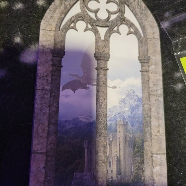 Castle Windows With View of Flying Dragon PAPER Miniatures in Several ...
