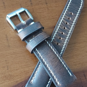 Tissot PRX Watch Strap Black Soft Leather Racing Rally Watch Strap ...