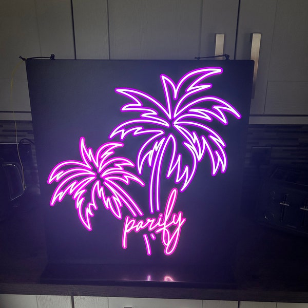 Personalised Name Light. Custom Made Illuminated LED Sign. Freestanding ...