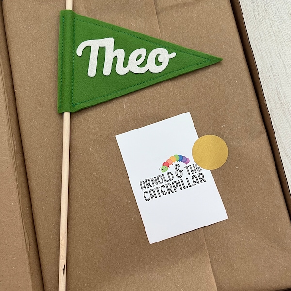 Large Custom Pennant Flag - Cursive Font - Etsy