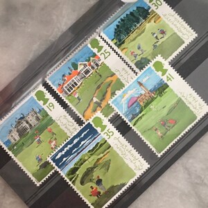Scottish Golf Courses Set of Five Mint Stamps Issued by Royal Mail in ...
