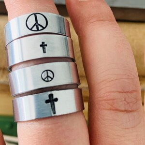 6mm and 4mm Recovery Symbol Metal Design 2 Stamp Set Supply | Etsy