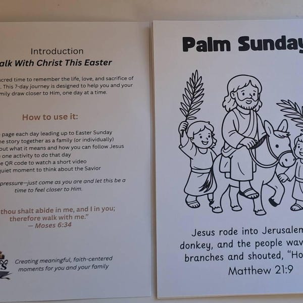 Easter Story Coloring Page Printable, Easter Countdown Coloring, Holy ...