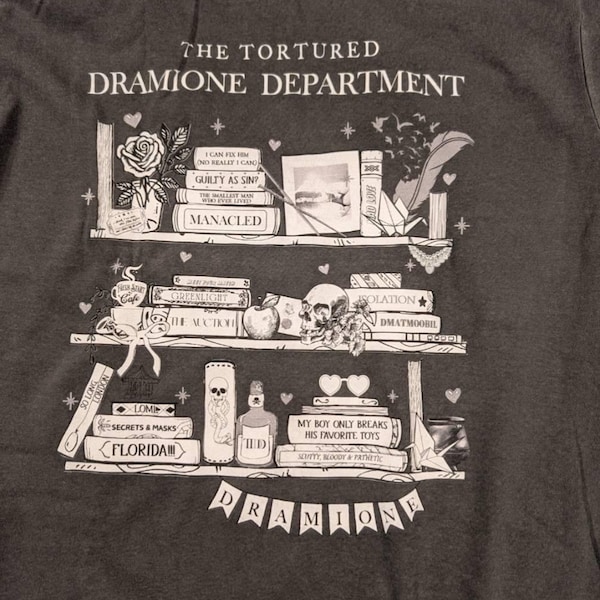 Bookcase COMFORT COLORS Dramione Tee, Draco Crewneck,manacled,bookish ...