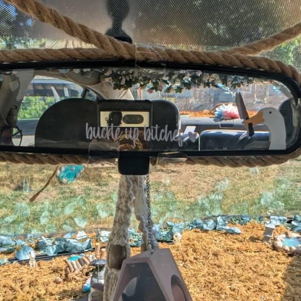 Silly Goose Meme Mirror Peeker Accessory Decal Rear View Mirror Cute ...